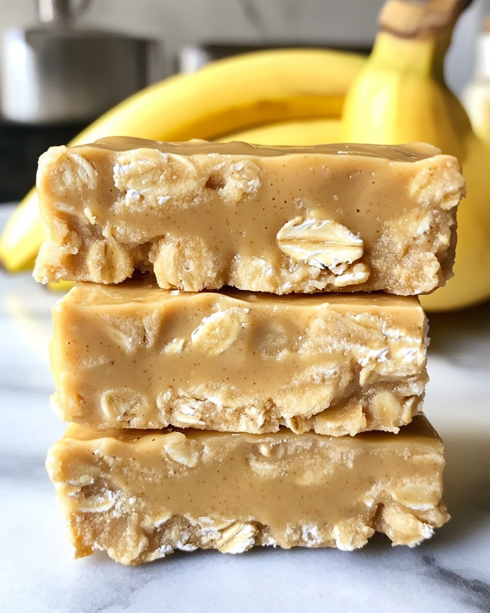 No-Bake Peanut Butter Banana Oat Bars