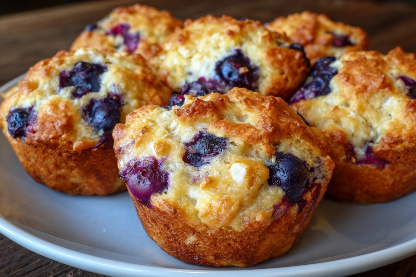 Blueberry Cottage Cheese Muffins (High-Protein Breakfast Recipe)