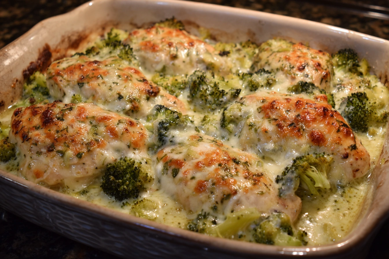 Creamy Cottage Cheese Ranch Chicken Bake with Broccoli
