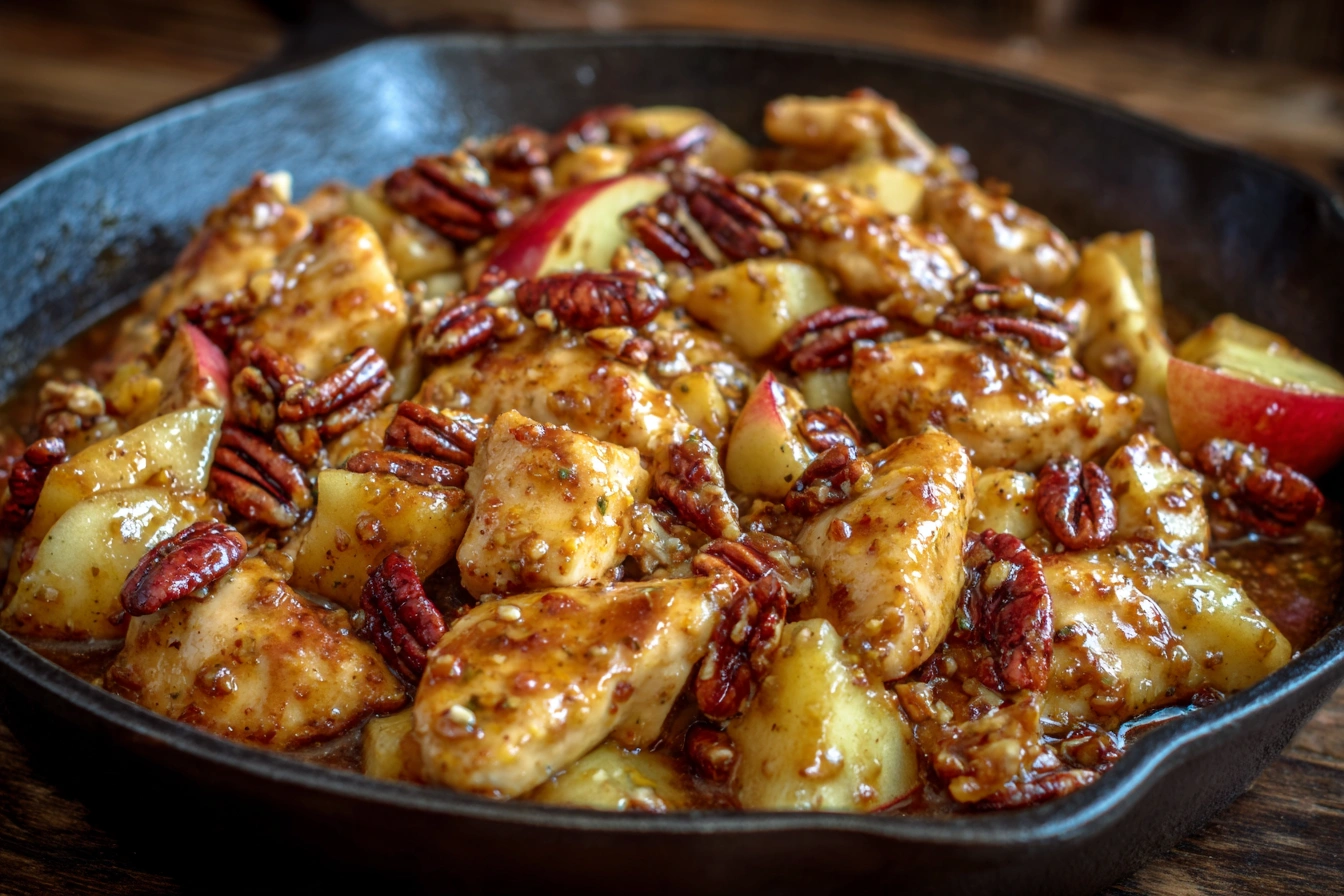 Maple Pecan Chicken Skillet with Apples