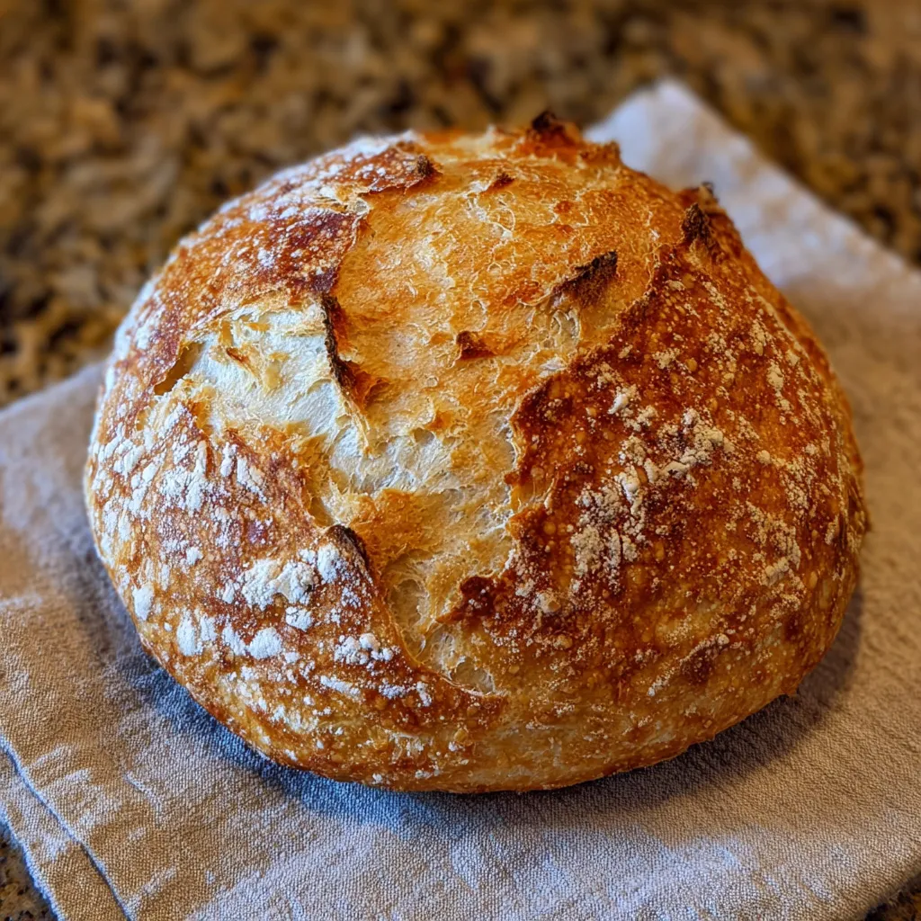 No Knead Dutch Oven Bread makes 3 Easy Crispy Bakery Loaves