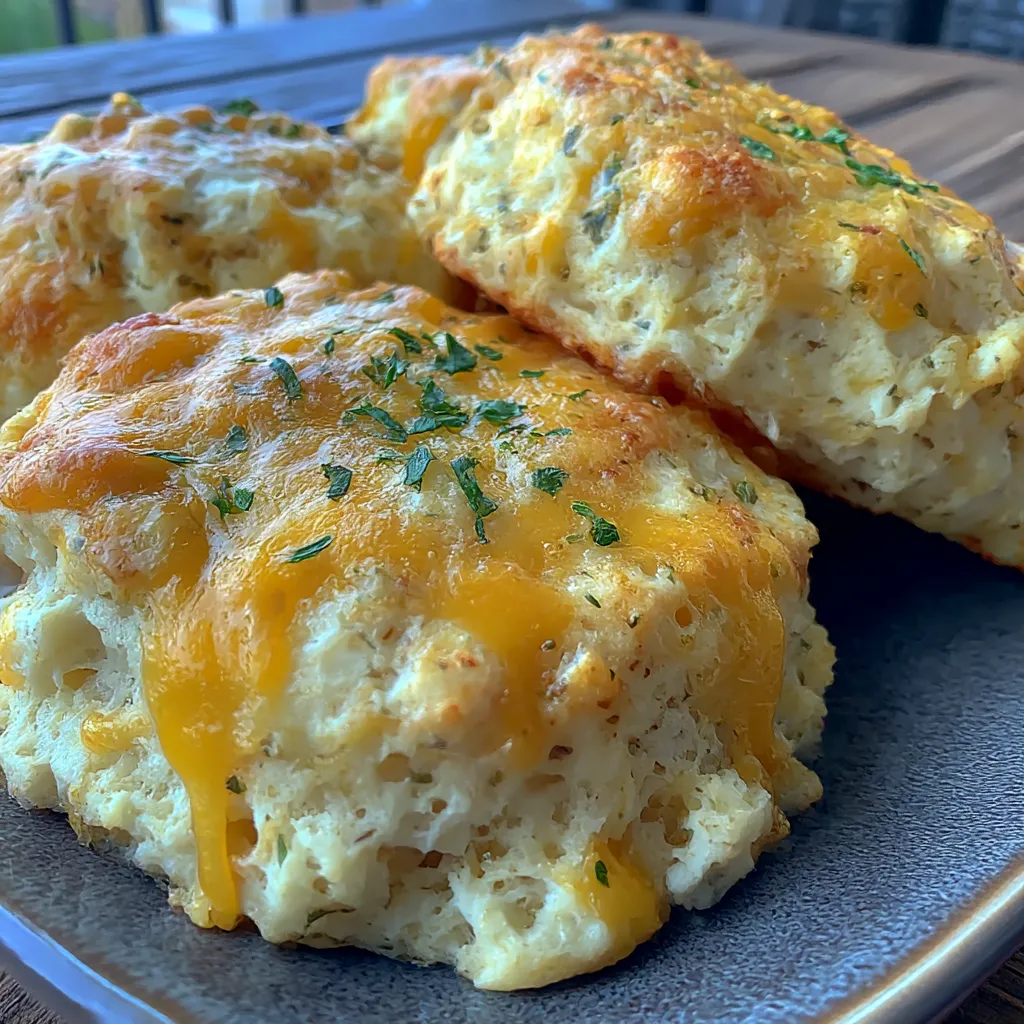 Breakfast Protein Biscuits: Fluffy cheesy protein 8-pack.