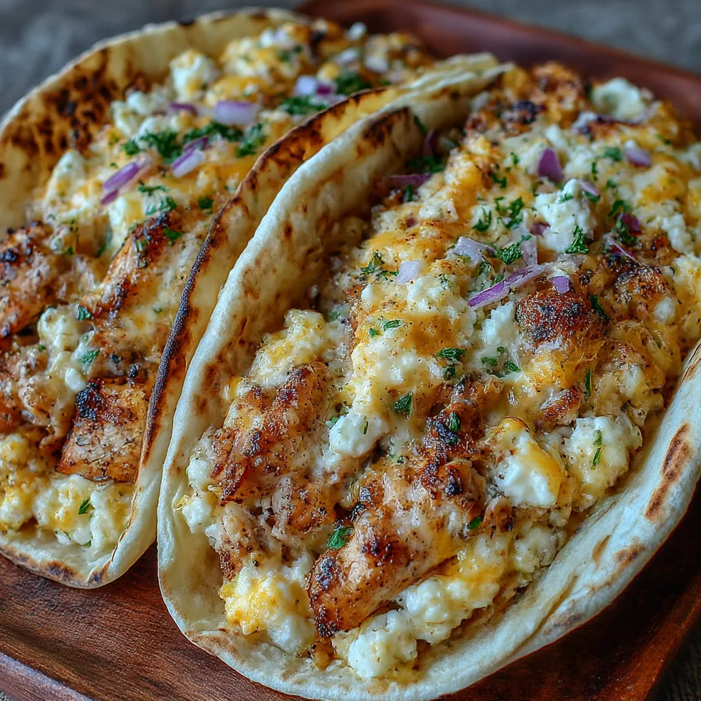 Creamy Cottage Cheese Chicken Smash Tacos with Crispy Edges