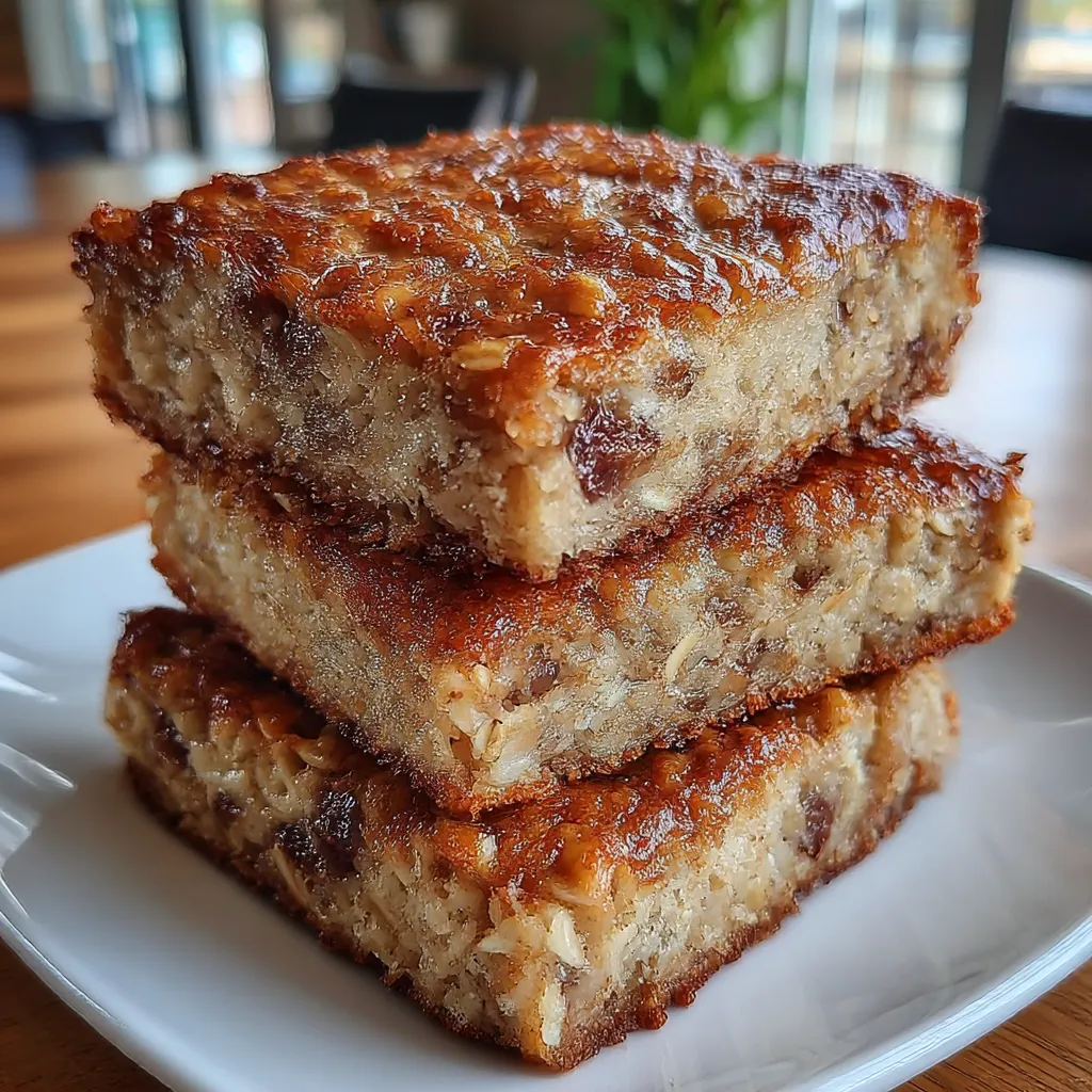 Protein Banana Oat Breakfast Squares
